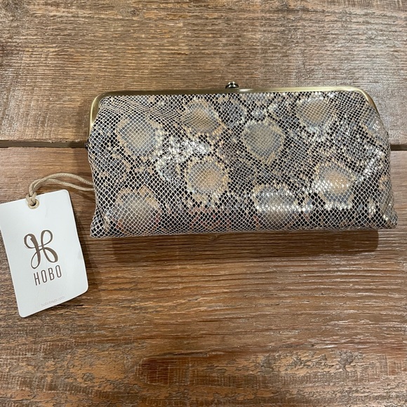 HOBO | Bags | Hobo Wallet Lauren Gold Snakeskin | Poshmark